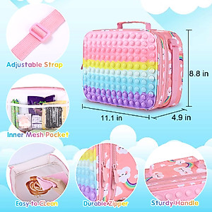 Pop Lunch Box for Girls Kids School Lunch Bag,Back to School Supplies Pop Insulated Lunch Bag Box Tote for Kids School Travel Gifts,School Supplies Office Leakproof Cooler Bag Reusable Lunch Box Girls