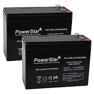 PowerStar® 12V 10AH SLA Battery for Electric Scooter Schwinn S180 / Mongoose - 2PK