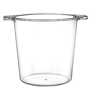 Suwimut 2 Pack Ice Bucket, 5L Large Clear Plastic Drink Bucket Beverage Storage Tub Wine Champagne Beer Bucket for Parties and Home Bar