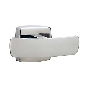 Bobrick B-672 Surface Mount Contoured Double Robe Hook - Polished Stainless Steel - 4"