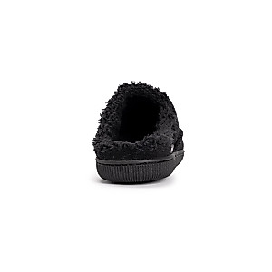 MUK LUKS Men's Corduroy Clogs Slipper, Black, 12