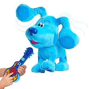 Blue’s Clues & You! Dance-Along 12-inch Blue Plush Stuffed Animal, Guitar Plays Music from the Show, Dog