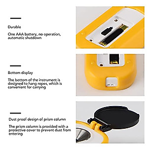 0 to 80% White Meter, Digital Refractometer, Large LCD Screen Portable Refractometer for Alcohol Volume Percent Measurement Tool Tester