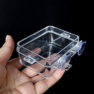 7haofang Reptile Feeder Anti-Escape Food Bowl Turtle Lizard Worm Live Food Container