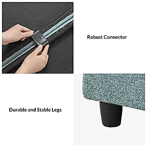 HULALA HOME Oversized Modular Sectional Sofa with Large Storage and Wide Armrest, Chenille Sectional Couches for Living Room (Sage, 4 Seater)