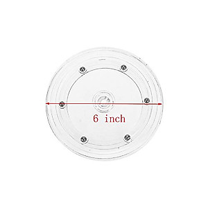 Geesatis 2 Pcs Acrylic Lazy Susan 6 inch / 150 mm Round Swivel Plate Rotating Turntable, for Kitchen Spice Rack Table Turntable Accessories, Clear