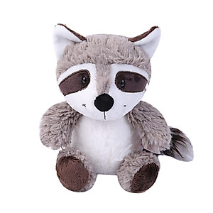 FOCUSNORM Racoon Plush Animal, 9.84 Inch Cute Raccoon Stuffed Animal Racoon Plush, Super Adorable Stuffed Racoon for Kids Adults Gifts (Grey)