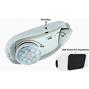 Outdoor Rated High Output White LED Emergency Light (Bug Eyes) with Battery Backup, Wet Location Listed, 90-Minute Minimum Capacity, 120V-277V (2 Pack)