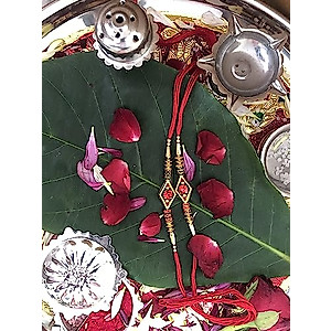 Set of 2 Rakhi for Brother Bhaiya Bhabhi Gift Rakhi for Family Raksha Bandhan Festival Rakhi for Bhaiya and Bhabhi Wrist Bands for Loving Sibling Brother Sister Father Friends