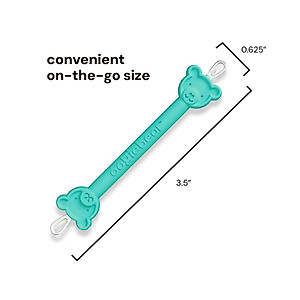 oogiebear - Nose and Ear Gadget. Safe, Easy Nasal Booger and Ear Cleaner for Newborns and Infants. Dual Earwax and Snot Remover - 2 Pack with Case - Orange and Seafoam