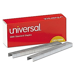 UNIVERSAL Office Products 79000VP Standard Chisel Point 210 Strip Count Staples, 5,000/Box, 5 Boxes per Pack