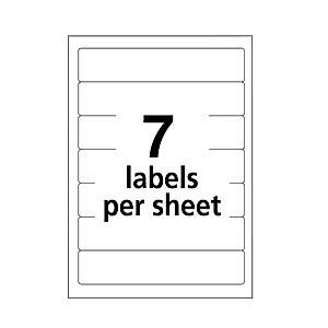Avery File Folder Labels on 4" x 6" Sheets, Easy Peel, White/Red, Print & Handwrite, 2/3" x 3-7/16", 252 Labels (5201)