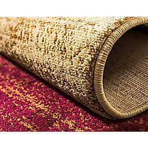 Unique Loom Barista Collection Area Rug - Ngada (2' 2" x 6' 1" Runner, Beige/ Red)