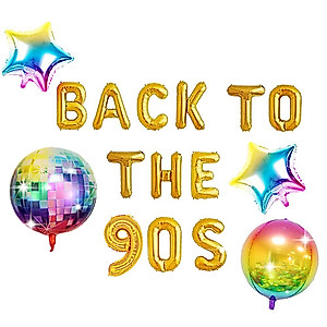 JeVenis Back to the 90s Birthday Party Balloon Banner, 90s Themed Decorations, 1 Count