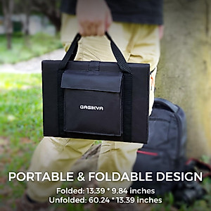 Portable Solar Panel –60W Foldable Solar Panel for Camping with 5V USB and 18V DC Output - Perfect for Camping Charging Phones Tablets & Outdoor Devices–Compatible with Solar Generators Power Stations