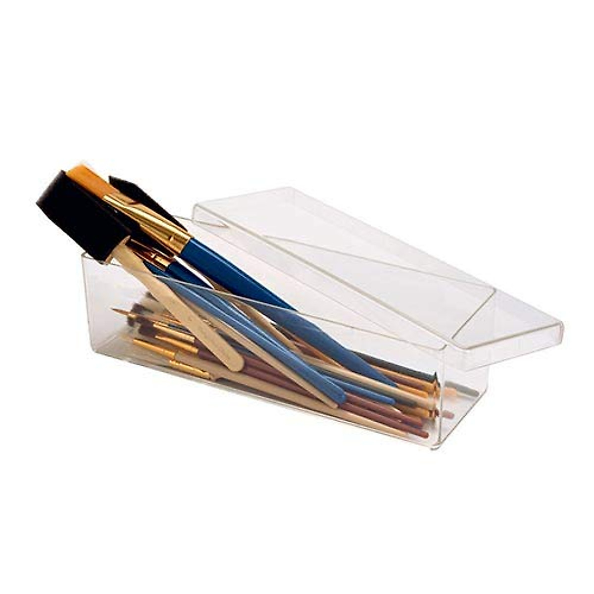 Pioneer Plastics 160C Clear Rectangular Plastic Container, 8.375" W x 2.75" D x 2.375" H