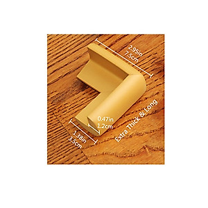 HiCat Safe Edge and Corner Guards Cushion Protector Furniture Safety Bumpers Baby Proof Table Protection 6.56ft Edge and 4 Corners, Thick Anti-Collision Soft Bumper (Wooden)