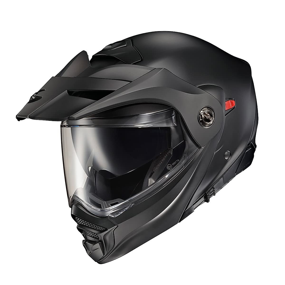 ScorpionEXO AT960 Modular Adventure Street Adult Motorcycle Helmet with Bluetooth Ready Speaker Pockets DOT ECE Approved (Solid Matte Black Medium)