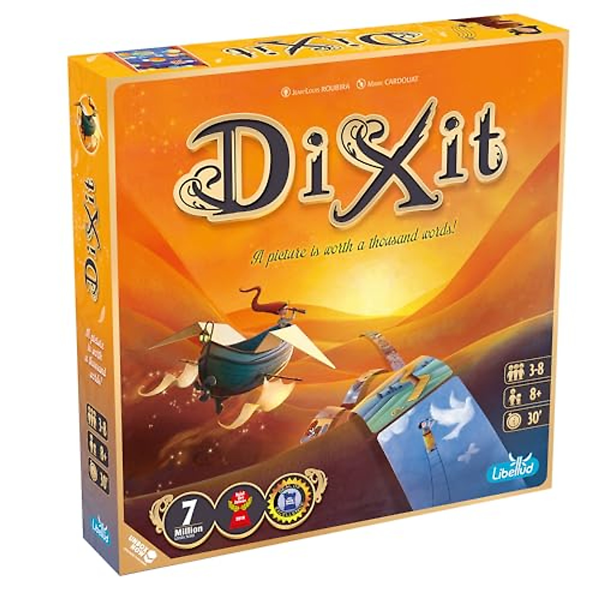 Dixit Board Game - The Award-Winning Game of Imagination and Creativity! Fun Family Storytelling Game for Kids & Adults, Ages 8+, 3-6 Players, 30 Minute Playtime, Made by Libellud