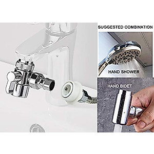 MissMin faucet to shower hose diverter to Dishwasher Snap,aerator quick connect to hand bidet and shower,for bathroom/kitchen sink