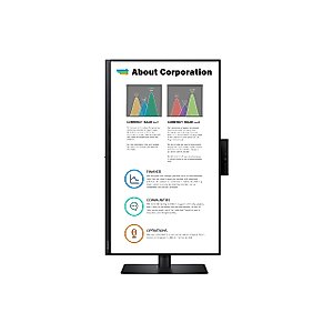 SAMSUNG S40VA Series 24-Inch Computer Monitor, HDMI Monitor, 75Hz Monitor, IPS Monitor, Built-in Webcam, Built-in Speaker & Mic, FreeSync Premium (LS24A400VENXZA) (Renewed)