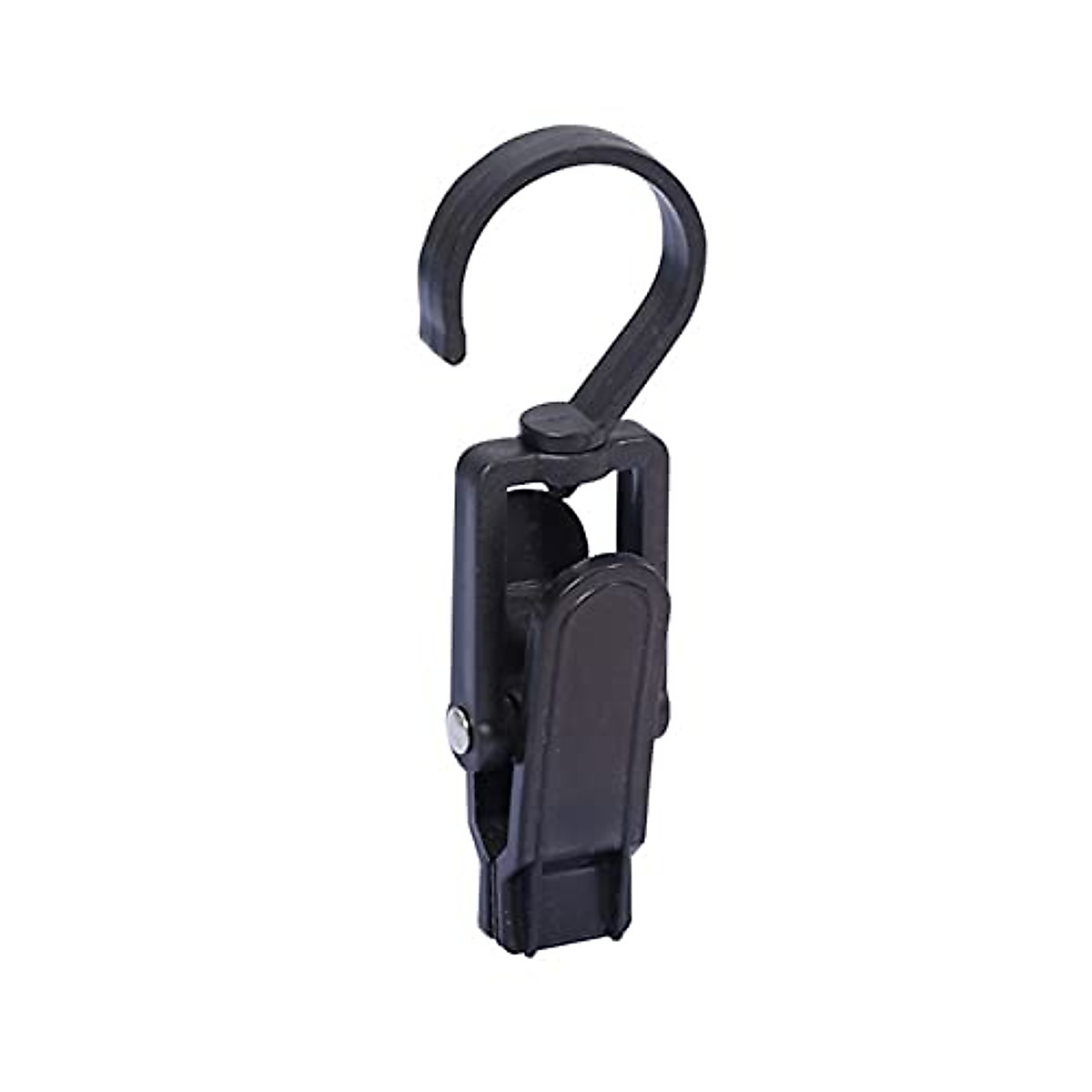 AKOAK 10 Pcs Black Plastic Hat Clip Laundry Hanger Clip Multi-Function Rotable Curtains Clip Household Scarf Hanger Bathroom Towel Clip Suitable for Hats, Boots, Socks, Quilts, Clothes Clip