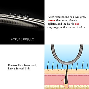 Spring Hair Remover - 4 Pack Stainless Steel Spring Epilator - Facial Hair Remover for Women Face, Chin Hair, Upper Lip Hair, Women Mustache