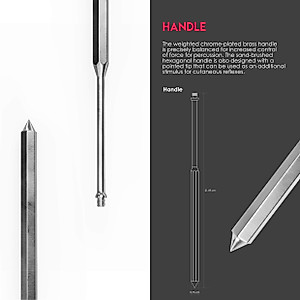 MDF Instruments, Babinski Neurological Reflex Hammer with Pointed tip for Superficial responses - Free-Parts-for-Life & Lifetime Warranty - Black (MDF535-11)