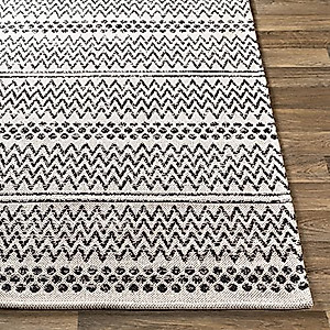 Mark&Day Area Rugs, 8x10 Aarau Bohemian/Global Cream Area Rug, Black/Cream/White Carpet for Living Room, Bedroom or Kitchen (7'10" x 10'2")