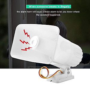 MAGT Wired Alarm Siren Horn, 150dB DC 12V Wired Horn Siren Speaker Dual Tone Home Security Siren Burglar Alarm System for Indoor Outdoor Protection