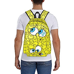 Mitterm Cute Yellow Backpack 17'' Travel Work Laptop Backpack for Women Men Hiking Large Capacity Bag Fashion Lightweight Daypack for Business Work