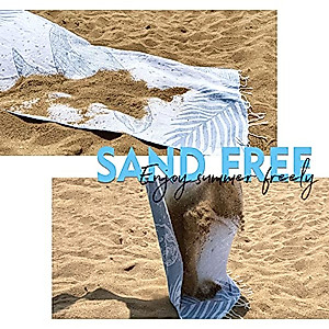 ORTIGIA Turtle Turkish Beach Towel Oversized 36x71INCH Sand Free Quick Dry Towel Extra Large Wearable Bath Towel Highly Absorbent Light Travel Towel for Beach, Bath, Pool, Gym, Yoga(Teal)