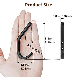 GWAAZXGZ Wall Hooks for Hanging Coat - Black Hat Hooks for Hanging Towel and Robe, Coat Hooks for Wall, Suitable for Bathroom, Entryway and Closet, 10 Pack