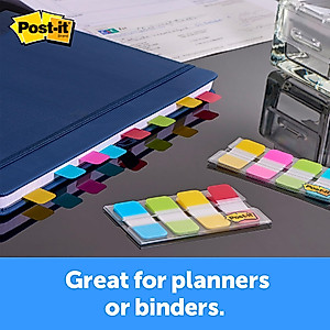 Post-it Tabs.625 in Solid, Aqua, Lime, Yellow, Red, 10/Color, 40/Dispenser (676-ALYR)