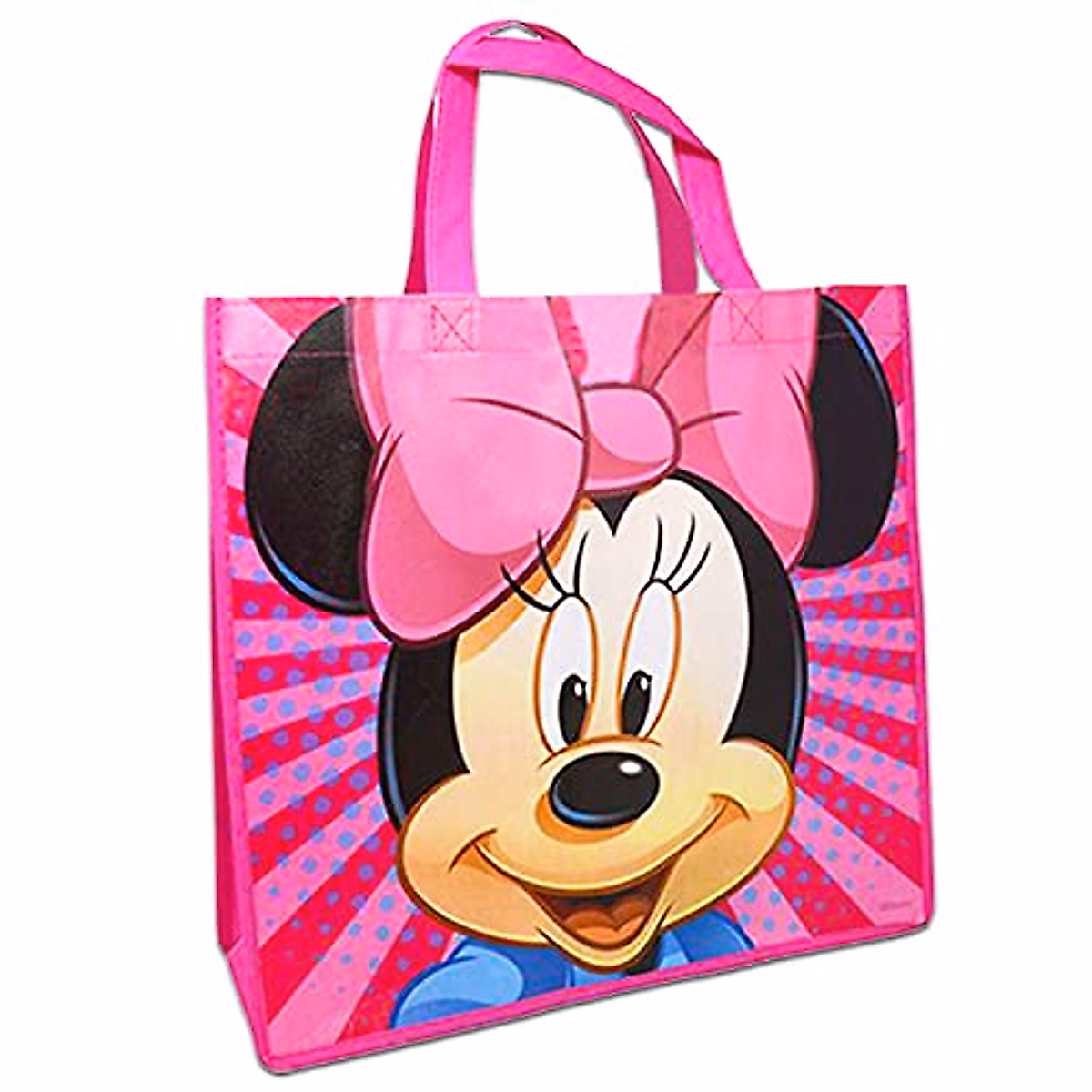 Disney Mickey And Minnie Mouse Tote Bag Bundle ~ 3 Classic Mickey And Minnie Mouse Reusable Grocery Bags, Travel Totes, For Kids, Adults Party Supplies, Party Favors With Stickers