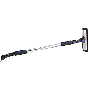SubZero 80037 60" Quick Lock Pivoting Head Snowbroom with Integrated Squeegee and Ice Scraper , Black