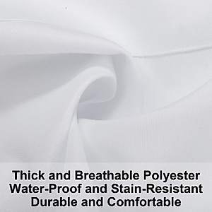 DEAYOU 12 Pack Children Apron Adjustable, White Child Apron with Pocket, Child Painting Chef Apron, Small Plain Bib Aprons for Girl, Boy, Kids, Youth, Cooking, Baking, Kitchen, Art and Crafts Making