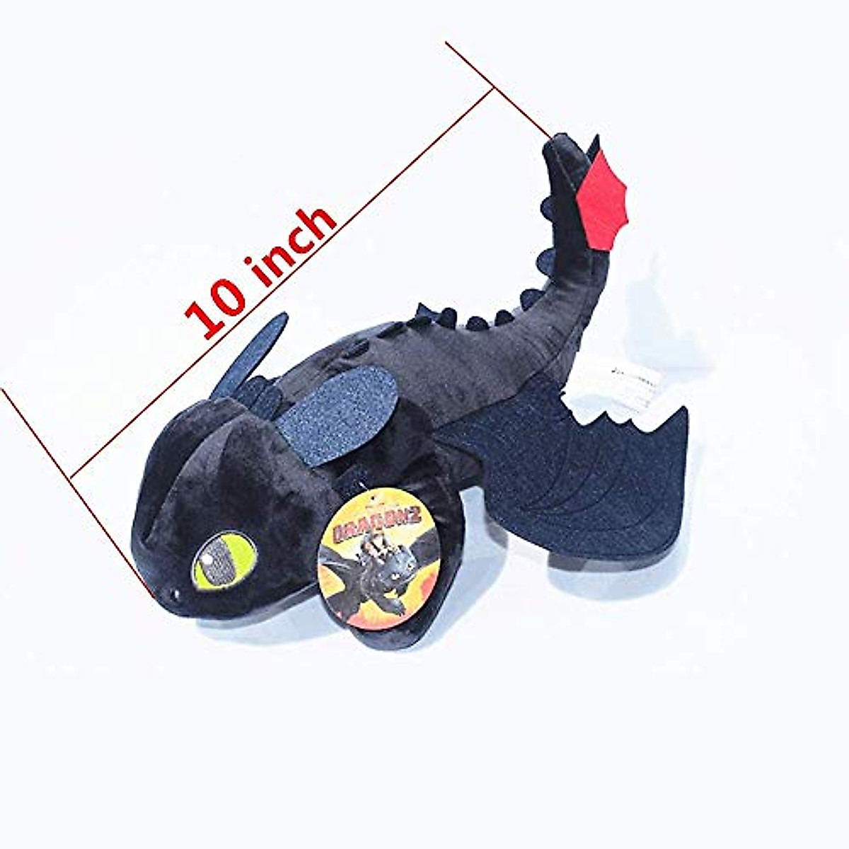Yamadura How to Train Your Dragon Toothless Light & Night Fury Soft Toy Features 10inch Plush Deluxe Plush Dragon for Children 2 Pack