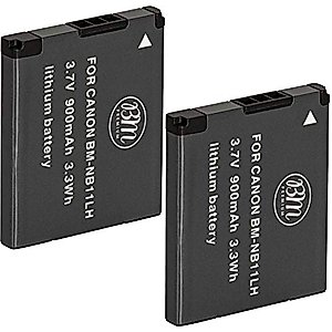 BM 2 Pack of NB-11LH Batteries for Canon PowerShot Elph 110 Elph 130 Elph 135 Elph 140 Elph 150 Elph 160 Elph 170 Elph 180 Elph 190 Elph 320 Elph 340 Elph 350 Elph 360, A4000 SX400 SX410 SX420 Cameras