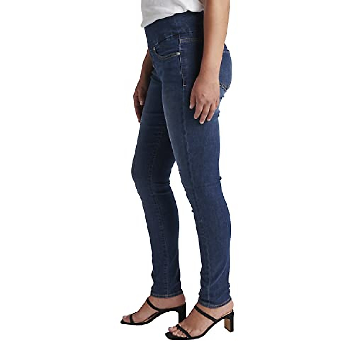JAG Jeans Women's Nora Mid Rise Skinny Pull-on Jeans, Anchor Blue Au315, 12