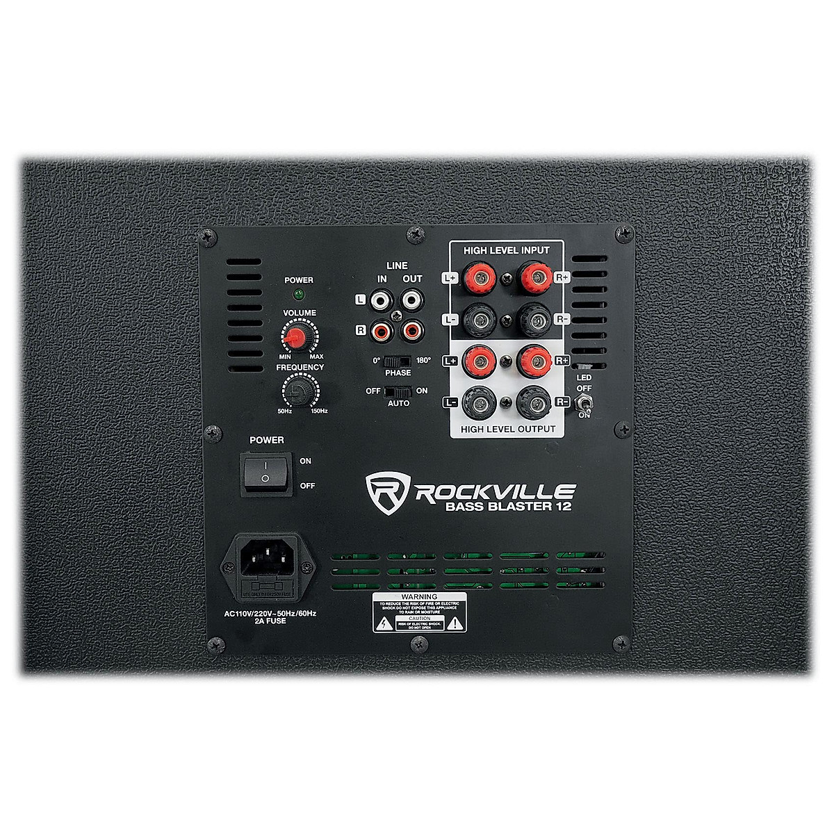 Rockville BASS Blaster 12 12" 800w Powered Home Audio Subwoofer Theater Sub, Black