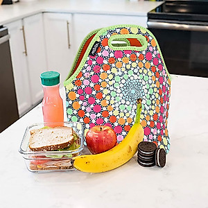 Artovida Artists Collective Insulated Neoprene Lunch Bag - Washable Soft Lunch Tote for Work and Picnic - Design by Caia Koopman (USA) Octopus Intertwined - Classic