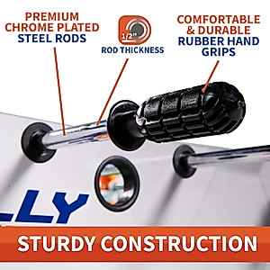 Rally and Roar Tabletop Foosball Mini Soccer Game, 2 Balls, 6 Player Rows, and Built In Scoreboard