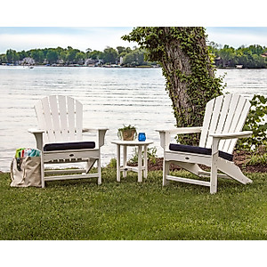 Trex Outdoor Furniture Yacht Club 3-Piece Shellback Adirondack Chair Set with Side Table