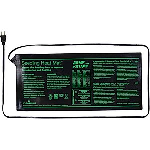 Hydrofarm Jump Start MT10006, 17 Watt UL Certified Seedling Heat Mat, 8.875"x19.5", Black