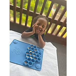 Pincer Pal Silicone Placemat: Toddler Self-Feeding & Fine Motor Skill Development | Non-Slip Mealtime Learning Tool | Baby Led Weaning |Montessori Feeding Essential (Small, Minty Breeze)