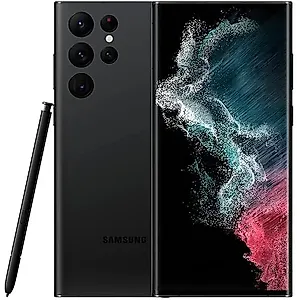 Samsung Galaxy S22 Ultra 5G (SM-S908E/DS) Dual SIM 256GB/ 12GB RAM, GSM Unlocked International Version - Phantom Black