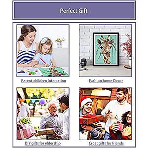 Giraffe Diamond Painting Kits, 5D Diamond Art Kits Full Drill Diamond Painting Kits for Adults Kids Beginner, Painting with Diamonds Arts and Crafts for Adults Home Wall Decor 12X 16 inch