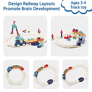 iPlay, iLearn Toddler Musical Train Set Toys, Kids First Electric Railway Tracks Playset, Baby Choo Choo Train W/Learning Blocks, Birthday Gifts for 12 18 Month 1 2 3 4 Year Old Boy Girl Infant Child