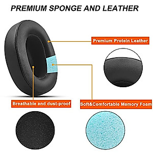 Gvoears Replacement Ear Pads Cushions for Skullcandy Crusher Wireless, Crusher ANC/EVO, Hesh ANC/EVO, Hesh 3 Wireless, Also Fit for Skullcandy Venue Wireless ANC Headphone with Duable Leather Fabric